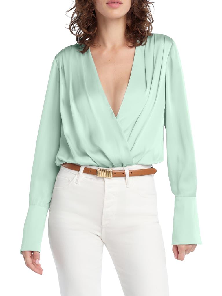 FAVORITE DAUGHTER Favorite Daughter Surplice Long Sleeve Bodysuit